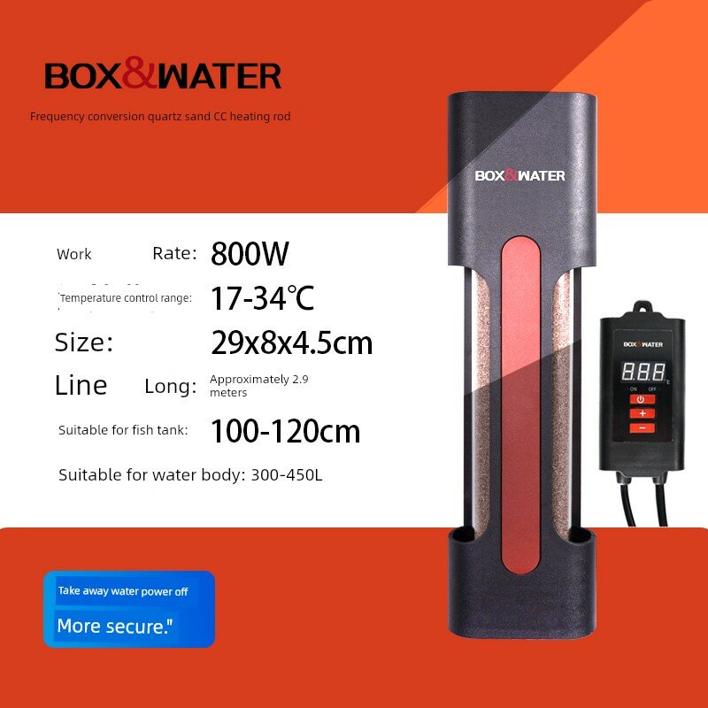 Boxwater CC-800W Аквариумный нагреватель для аквариума 100-120 см с автоматическим выключателем и энергоэффективным