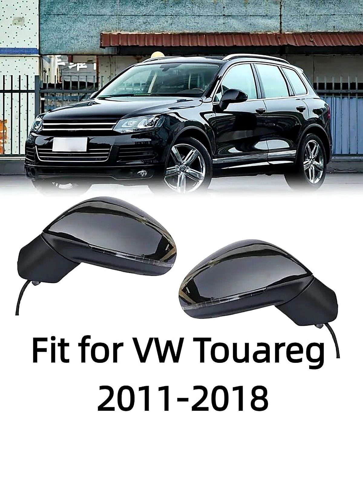 Зеркало боковое Справа, арт. VW Touareg 2011-2018 гг. 7P6 857 508 AD, 7P6 857 508 AE