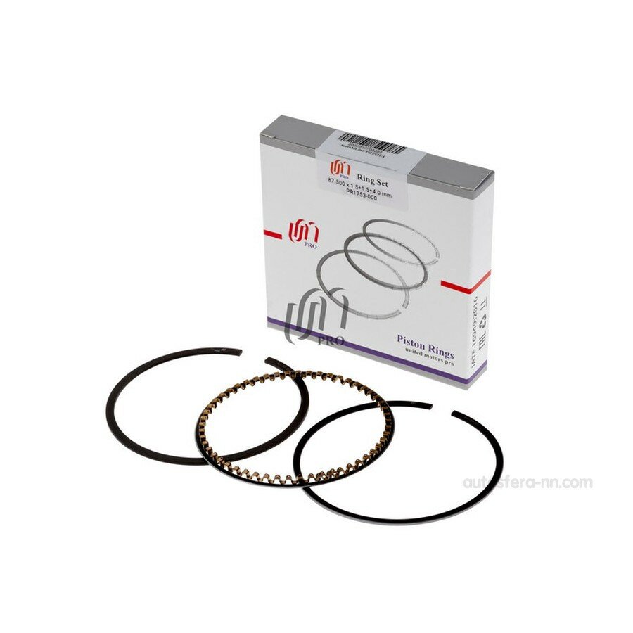 UNITEDMOTORS PR1753000 Кольца поршневые STD Toyota 3VZ-FE d87.5 STD 1.5-1.5-4.0 (13011-62060) на 1 цил. UM