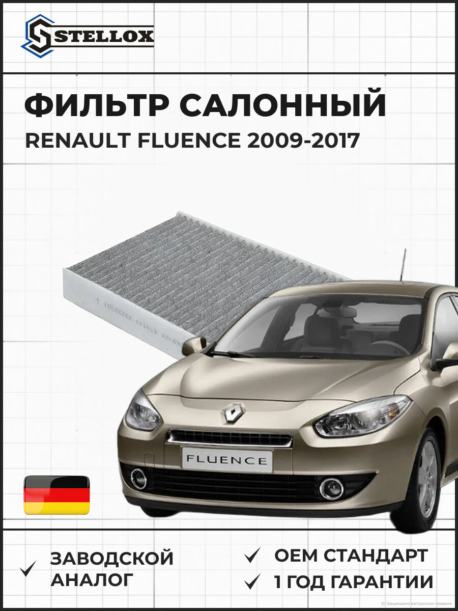 Фильтр салонный Stellox 7110549SX Рено Флуенс Renault Fluence 2009-2017
