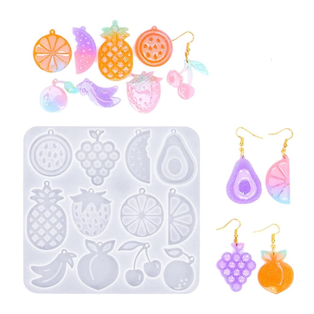 Серьги серии fruit из силикона Fruit 03 с капельным клеем для литья в формы