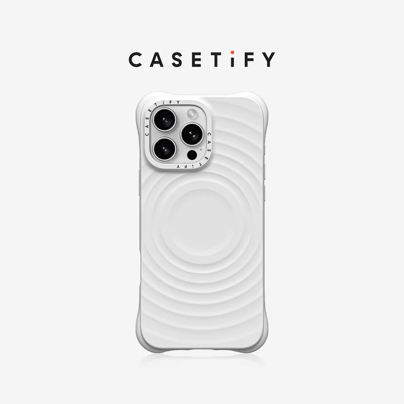 CASETIFY белая волна магнитный кейс из силикона для iPhone 16 Pro Max Версия：iPhone 16 Pro MaxЦвет：Белый магнитный