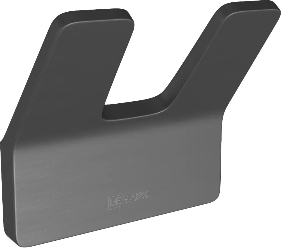 Крючок Lemark Smooth line 9716006 металлический, черный, вешалка для полотенец в ванную