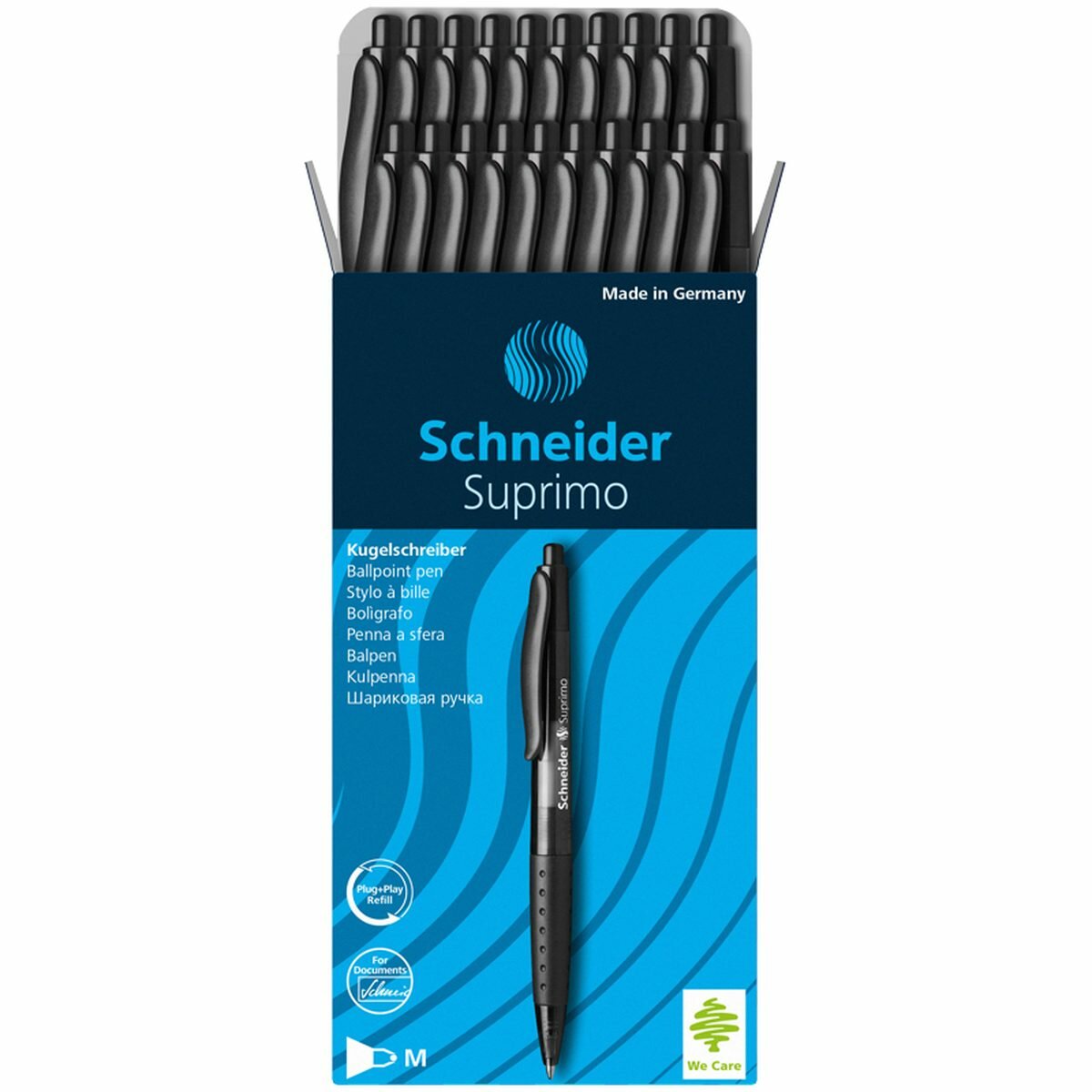 Ручка шариковая автоматическая Schneider Suprimo (0.5мм, черная) (135601), 20шт.