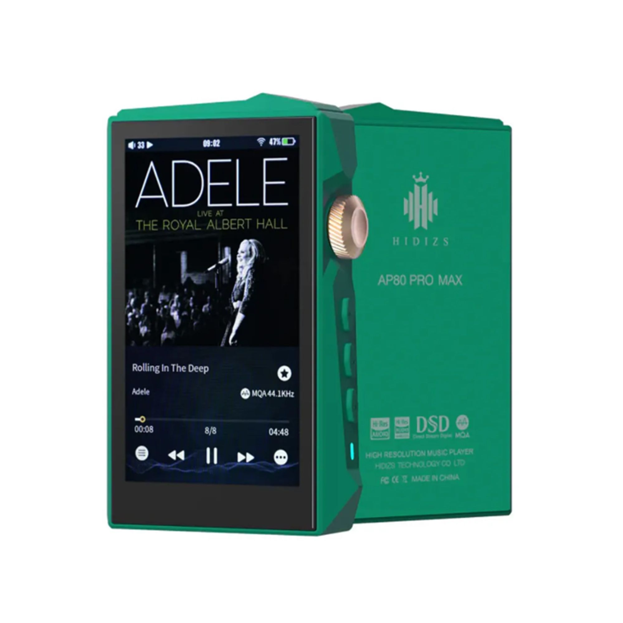 Hidizs портативный Hi-Fi плеер AP80 Pro Max, Hi-Res стриминговый, металлический зеленый