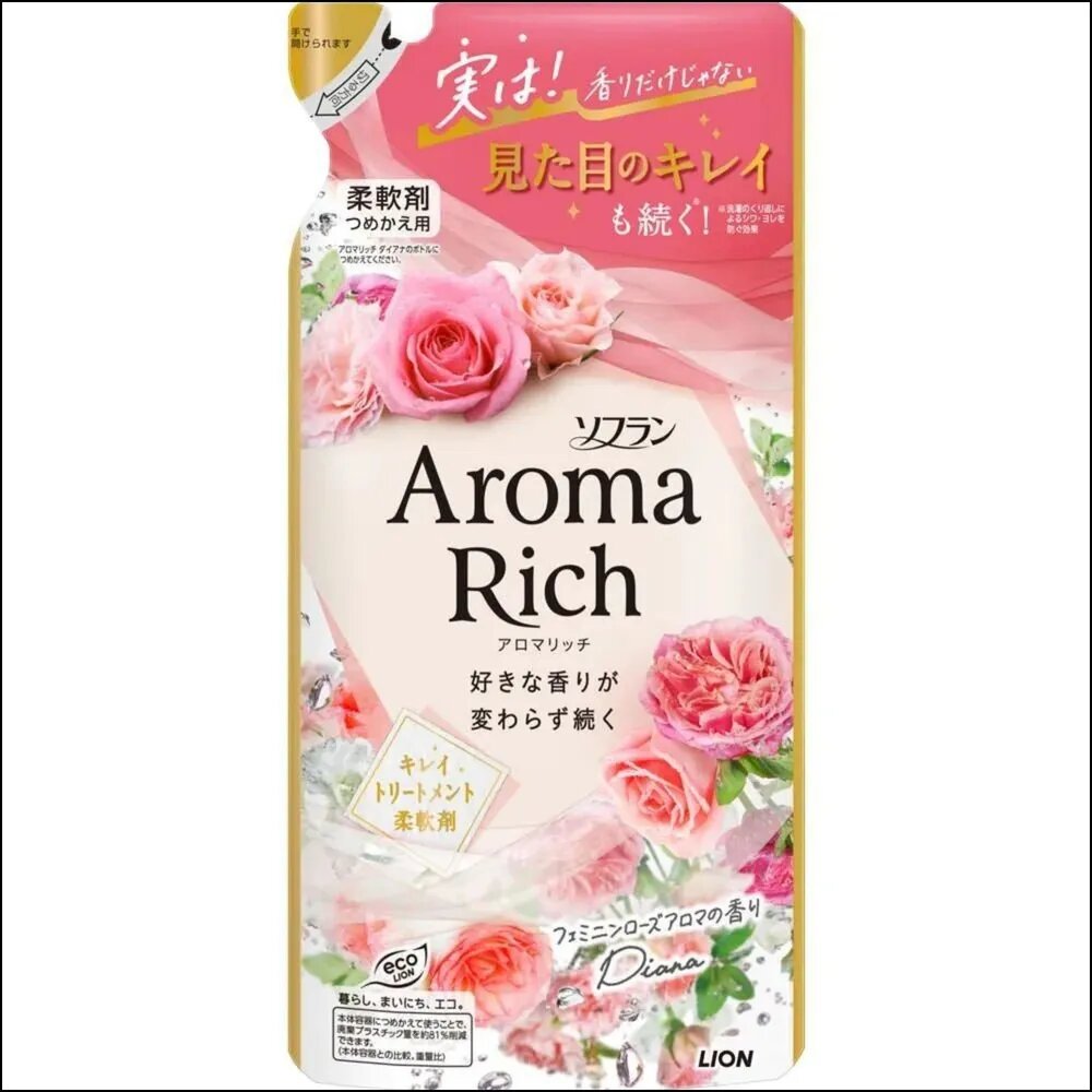 Кондиционер для белья Aroma Rich Diana, 380 мл, букет роз
