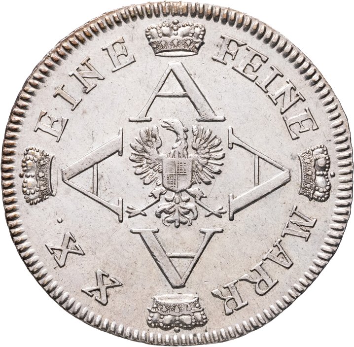 Бранденбург-Ансбах 1/2 талера 1760 G, Серебро, в сохранности AU-UNC