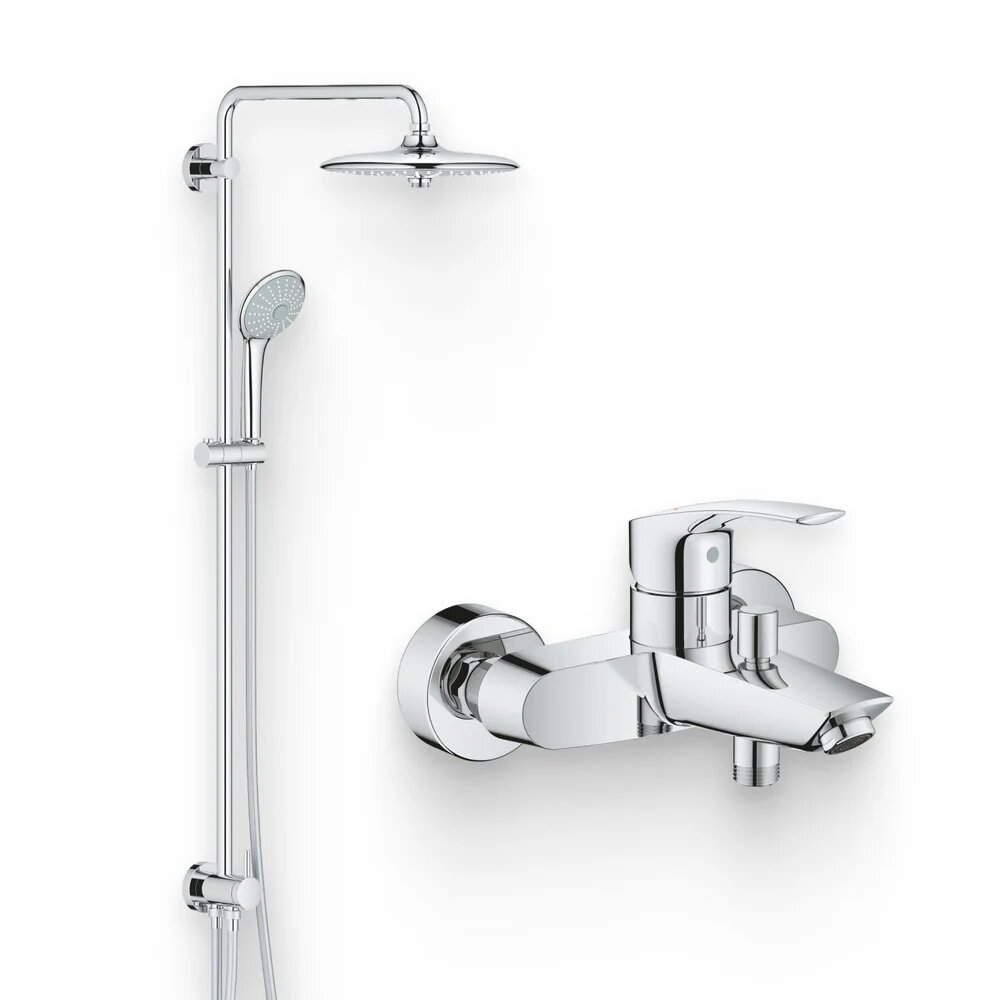 Душевой комплект Смеситель Grohe Eurosmart 33300003 / Стойка Euphoria 27421002