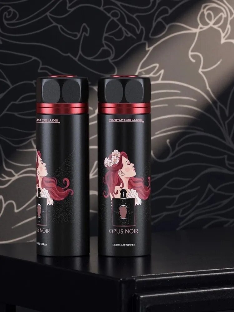 OPUS NOIR. Женский парфюмированный дезодорант-спрей, 200мл