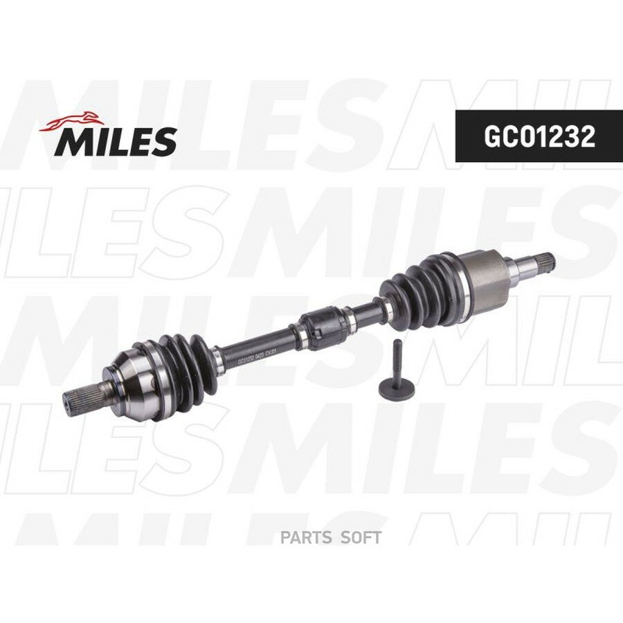 Приводной вал FORD C-MAX(1.8i) 04-10, FOCUS II(1.6D 1.8i) 04-12, - левый GC01232 MILES GC01232 MILES GC01232