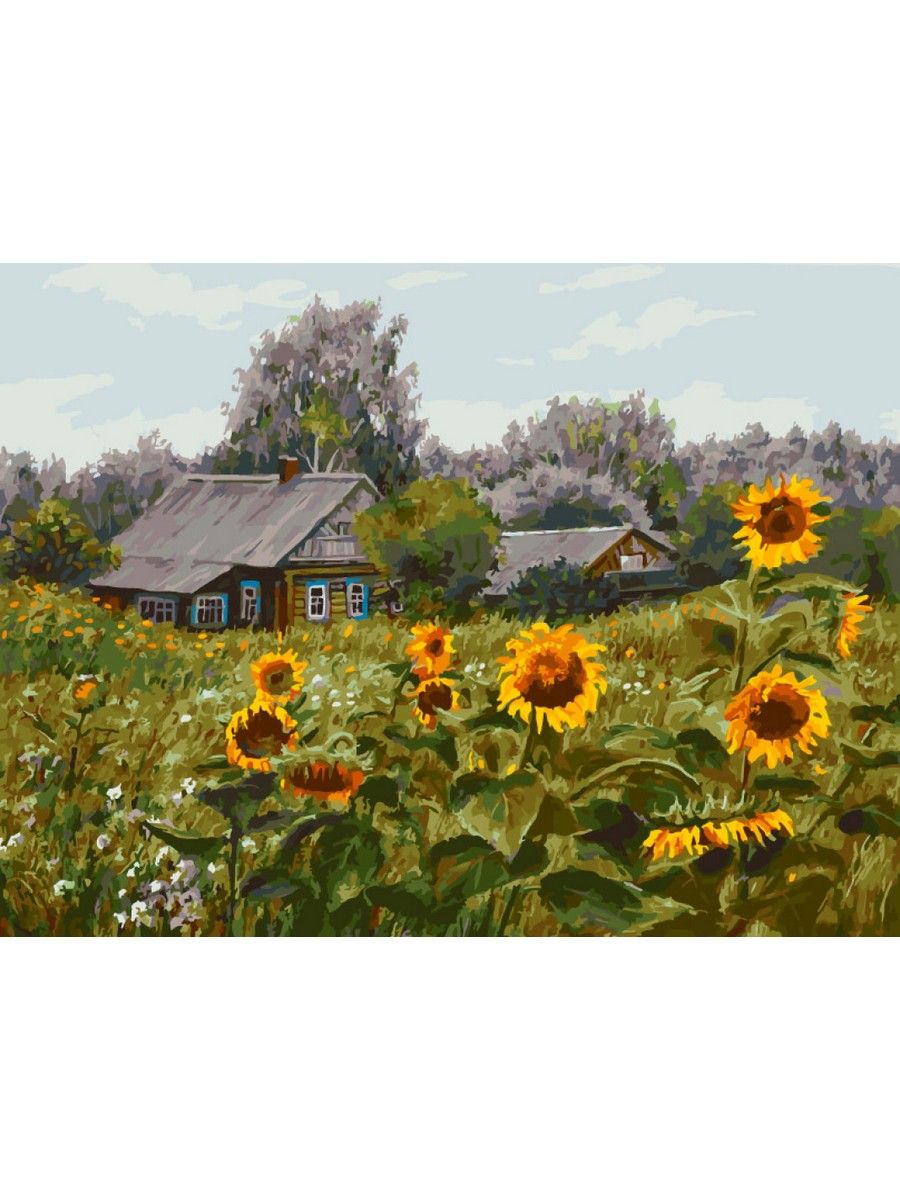 Картина по номерам Дикая Вишня 'Лето в деревне', 30x40см