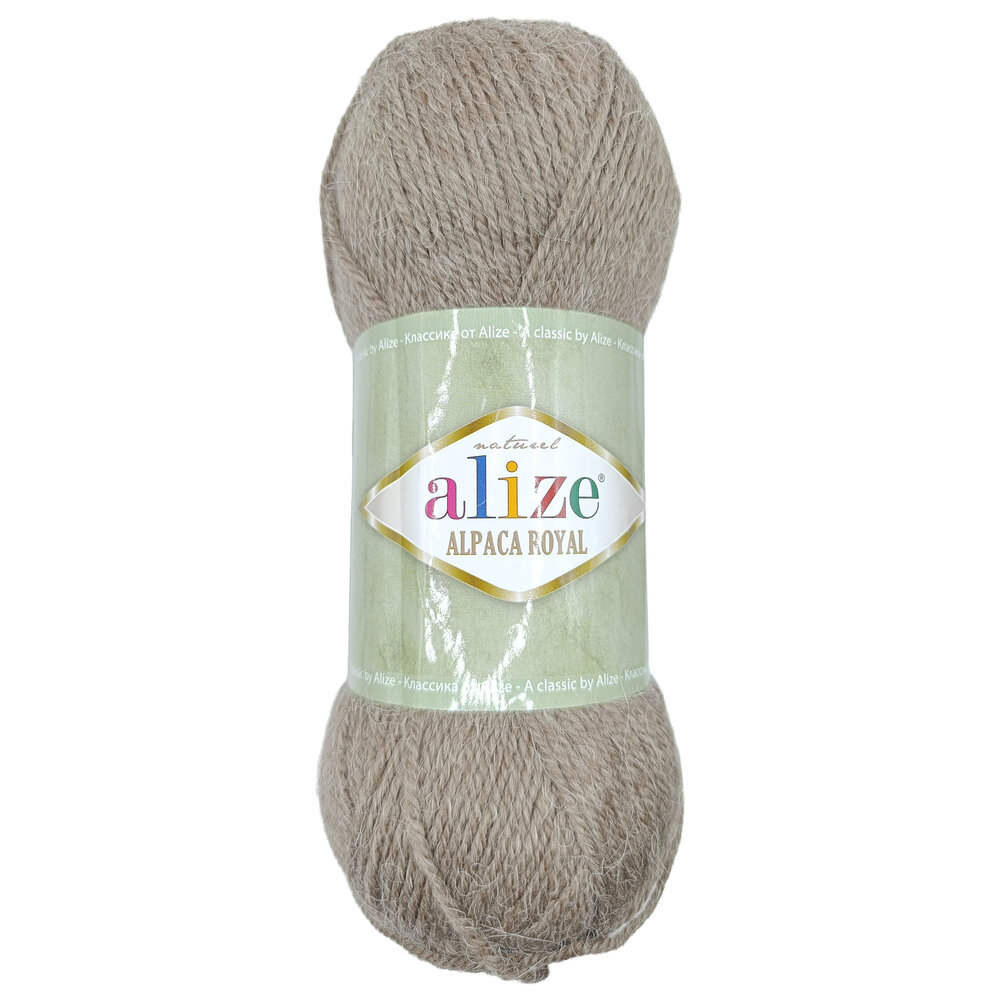 Пряжа для вязания Alize Alpaca royal new 688 кофе с молоком 100 гр/250 м 55% акрил, 30% шерсть, 15% альпака