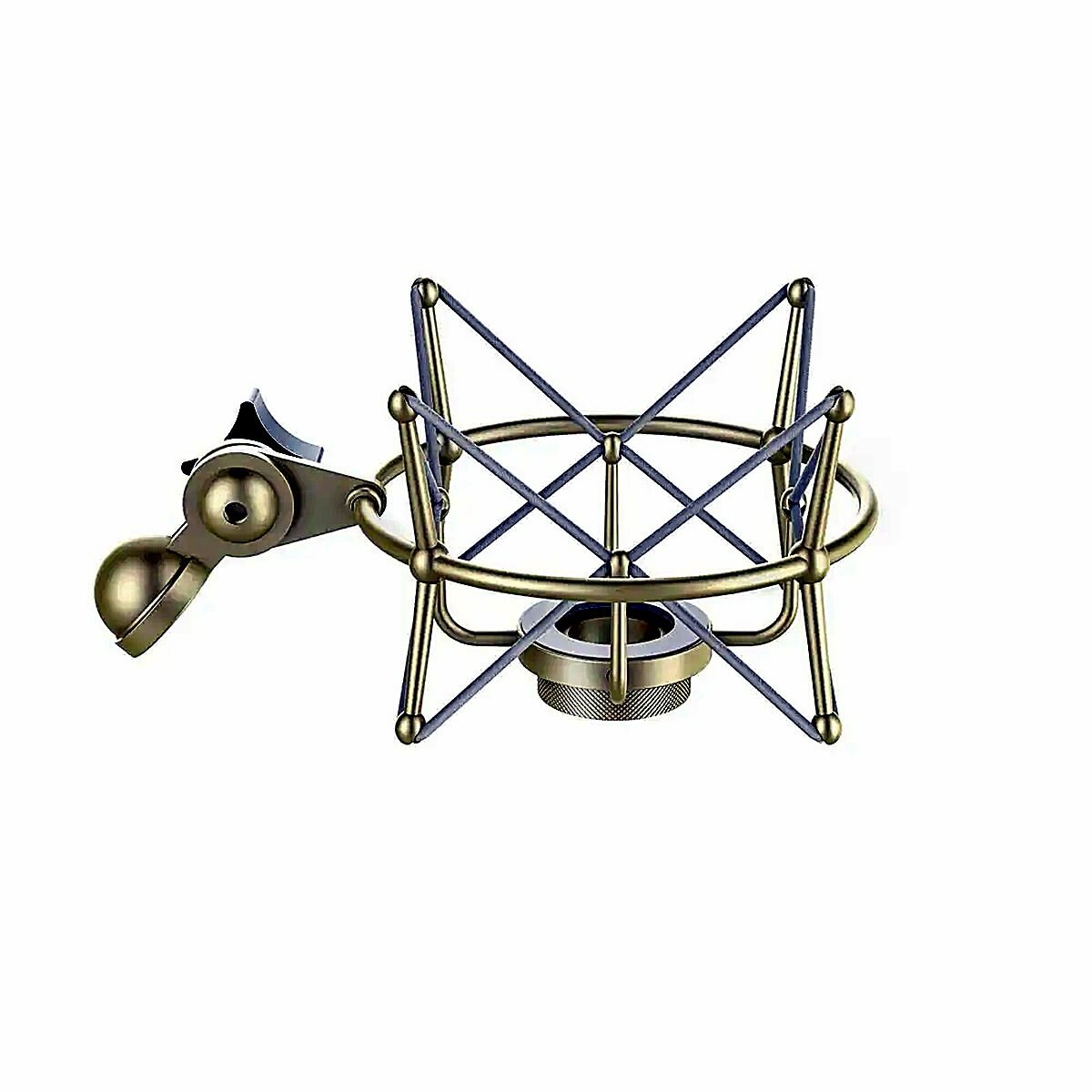 BAIFEILI Микрофонная стойка универсальный SM103 Держатель для микрофона паук на стойку, резьба 3/8" и 5/8", золотой