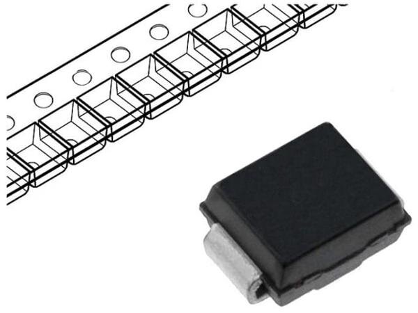 STMicroelectronics SMBJ15CA-TR Диод: TVS, 600Вт, 17,6В, 25,1А, двунаправленный, SMB, 1шт