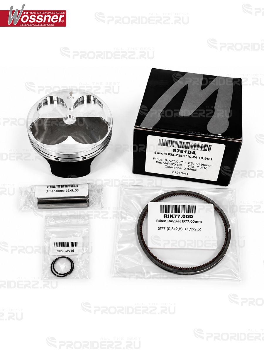 Поршень для мотоцикла RM-Z250 10-25 от бренда Wossner 8781DA