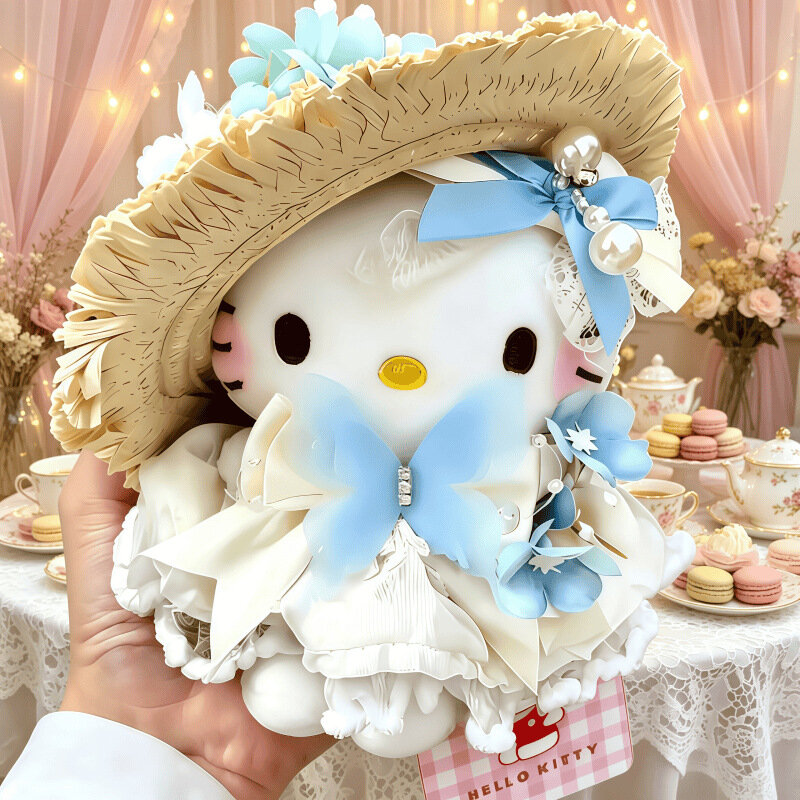 Подлинная плюшевая кукла Hello Kitty голубая невеста брелок для сумки 4 дюйма с лазерной защитой