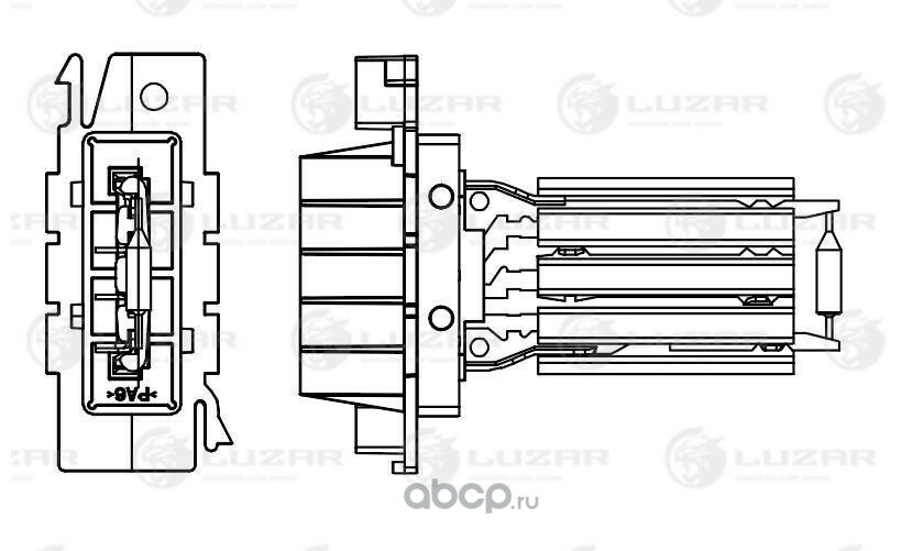 Резистор э/вент. отоп. для а/м Citroen Berlingo II (08-)/Peugeot Partner II (08-) (LFR 2042) Luzar LFR2042