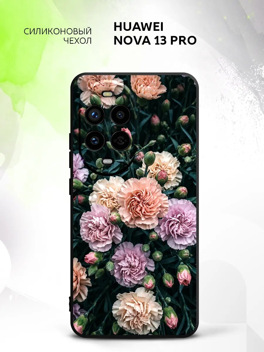 Чехол на Huawei Nova 13 Pro, Хуавей Нова 13 Про бампер, противоударный, с картинкой розы