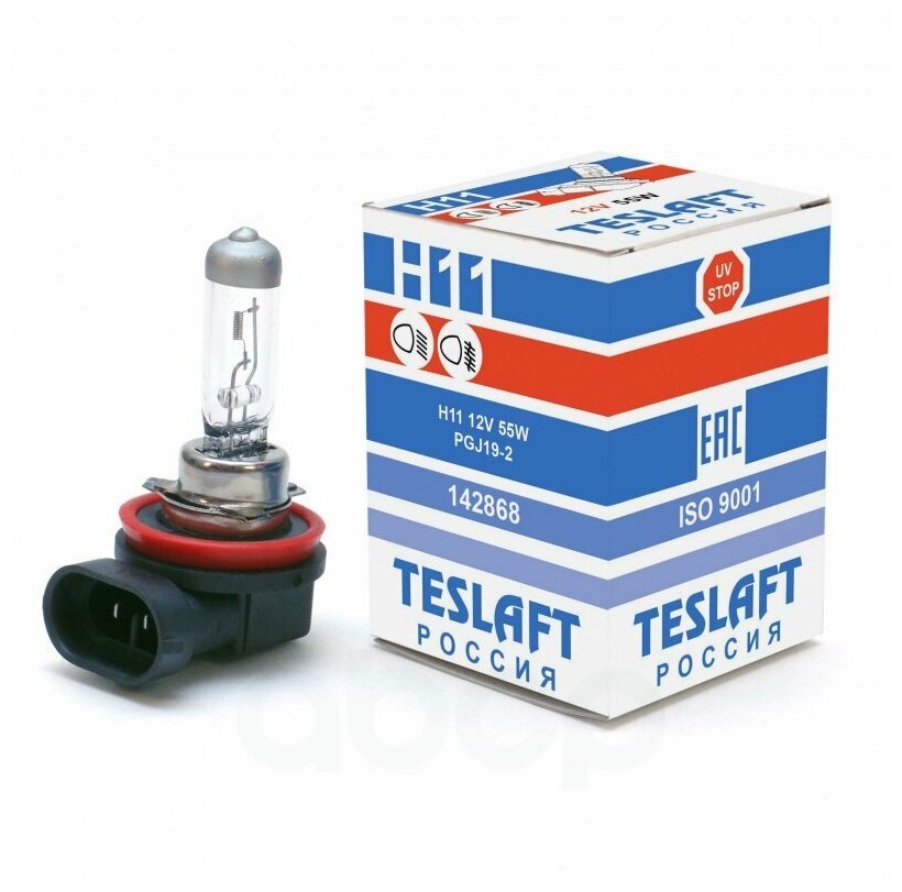 Лампа автомобильная галогенная h11 12v-55w (pgj19-2) Teslaft 142868, H11