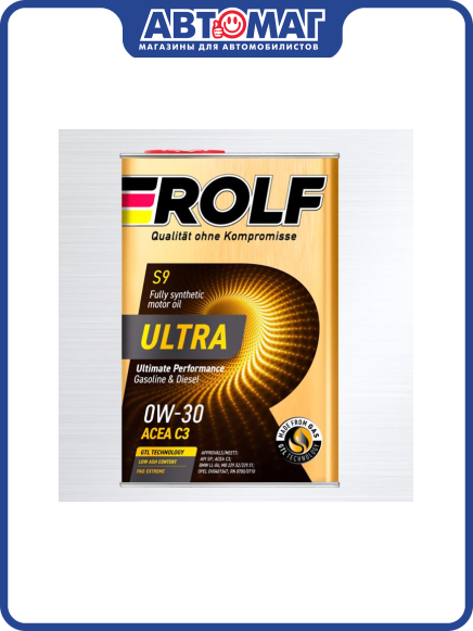 Моторное масло ROLF Ultra C3 0W-30 (4л) ROLF ROLF-0W30-UC3-4L