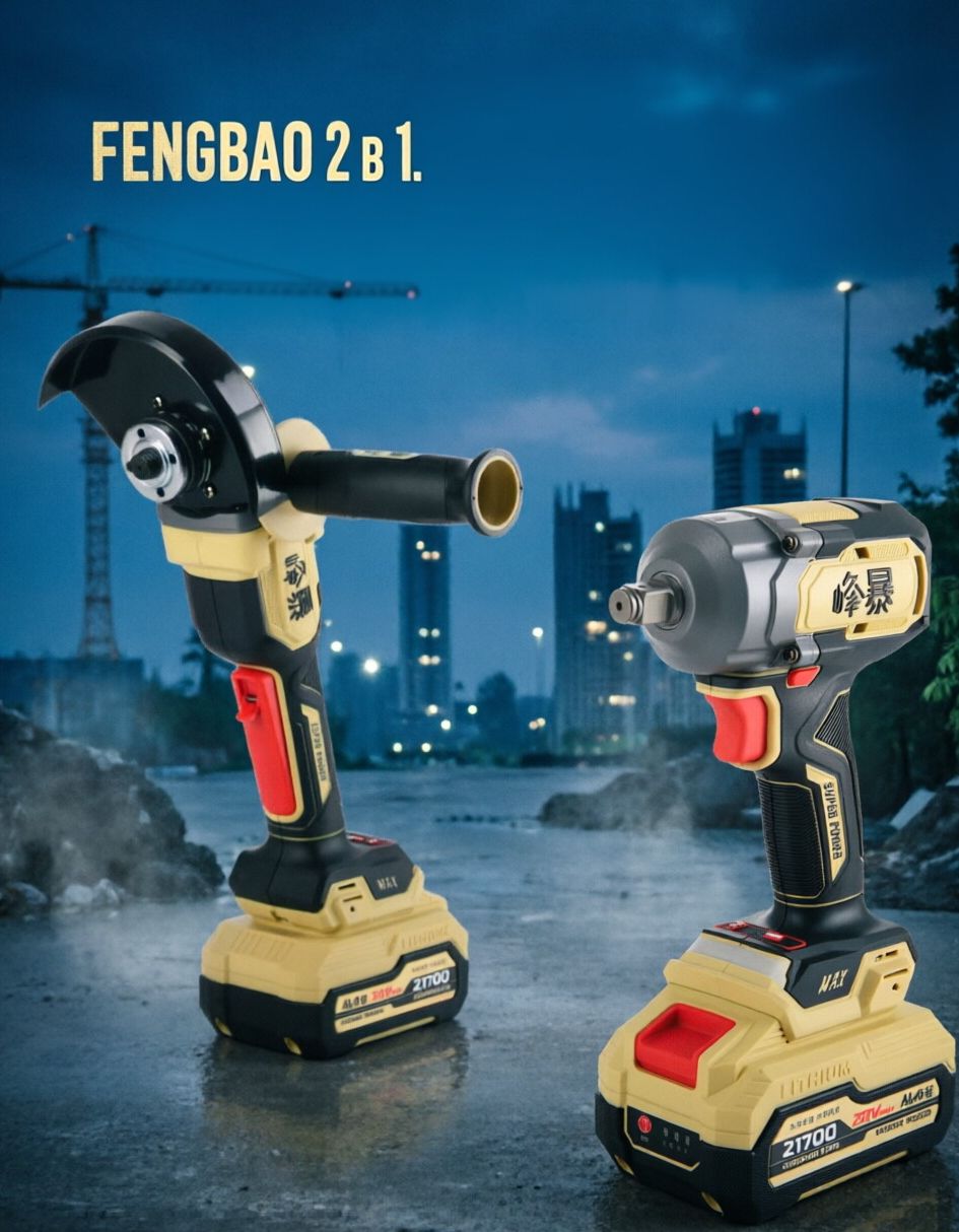 FengBao 2 в 1: Новый комплект угловая шлифмашинка + ударный гайковёрт