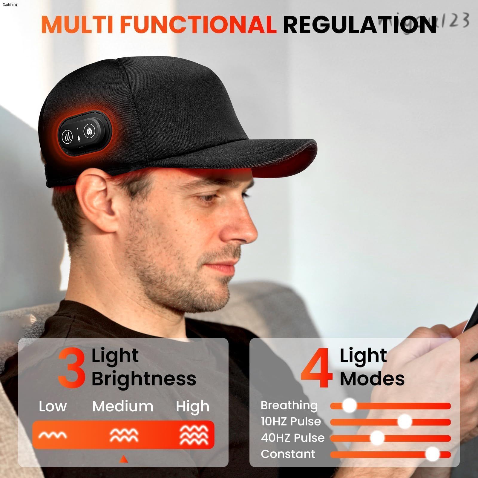 Red Light Hair Growth Cap с 108-светодиодной двухполосной инфракрасной световой терапией для домашнего ухода и ухода за кожей головы, что эффективно улучшает состояние волосяных фолликулов