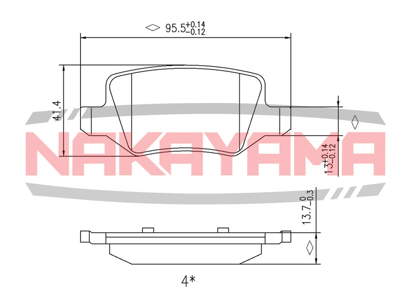 Колодки тормозные дисковые Nakayama HP8396NY