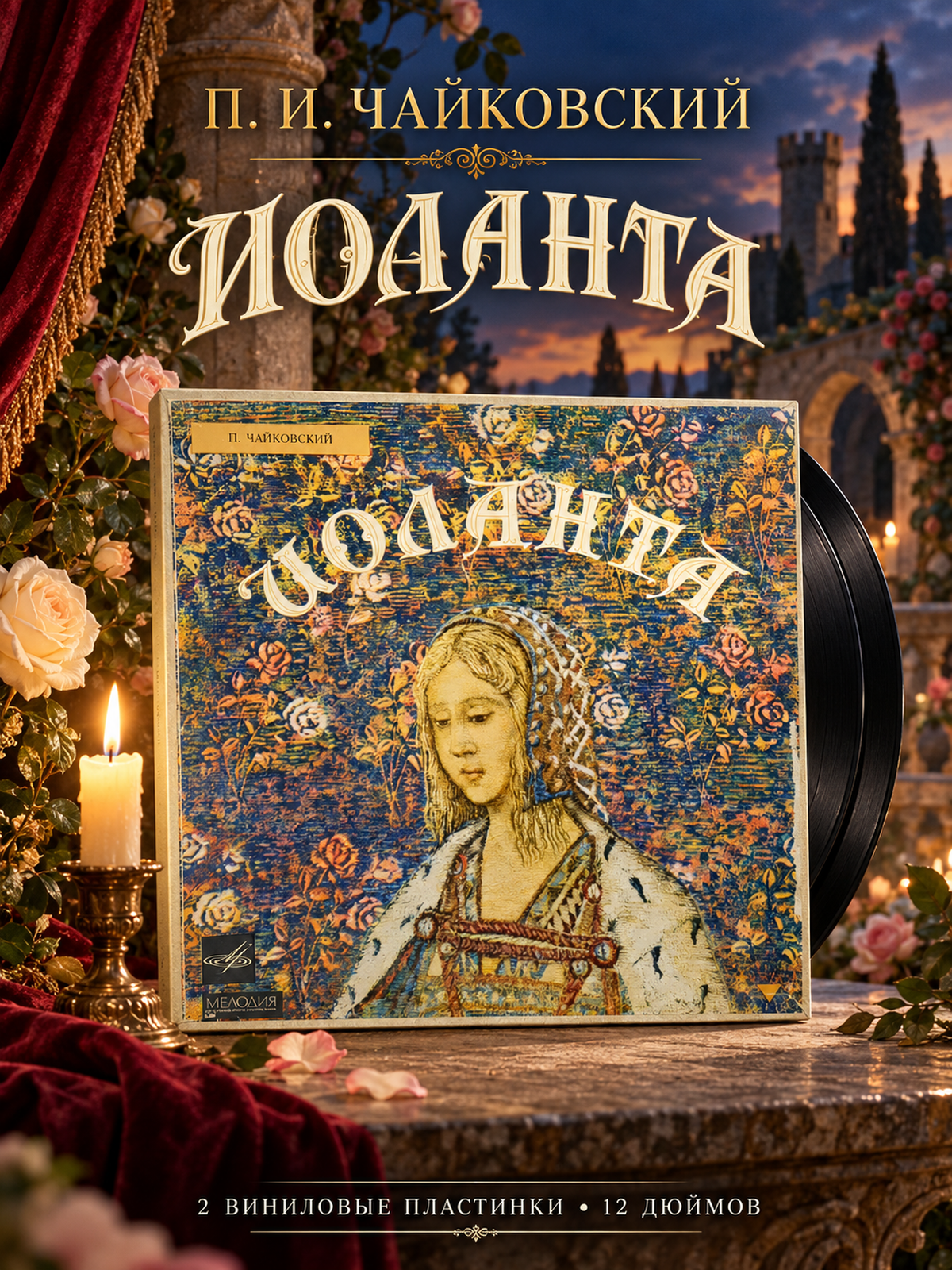 2 LP Box П. И. Чайковский - Иоланта. 2 Виниловые пластинки 12 дюймов. Мелодия СССР.