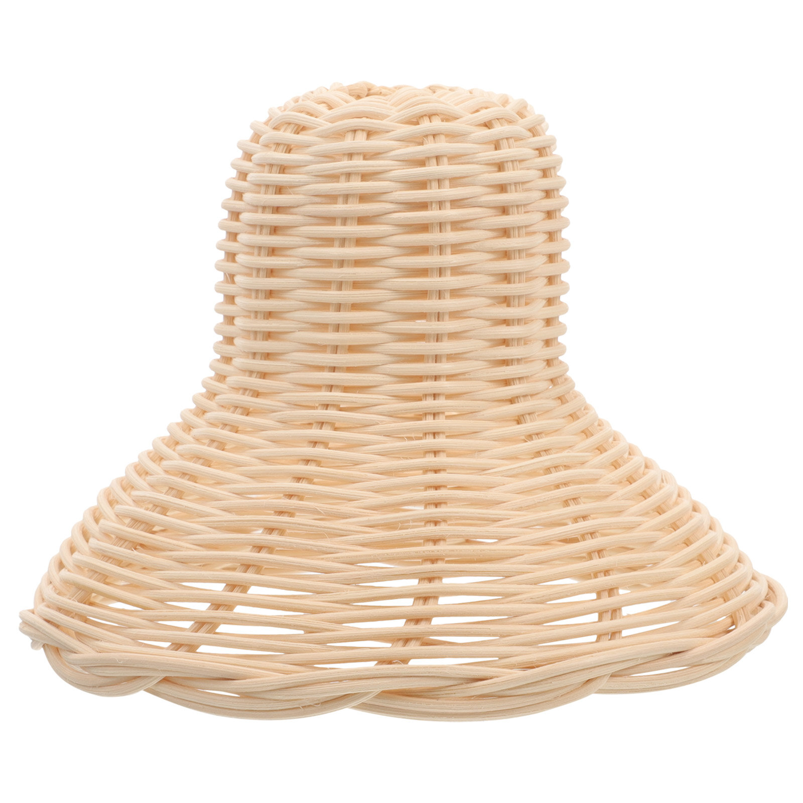 Ламповый Абажур Из Ротанга С Ткацким Дизайном И Классическим Цветом Beige 17.00X17.00X11.50Cm