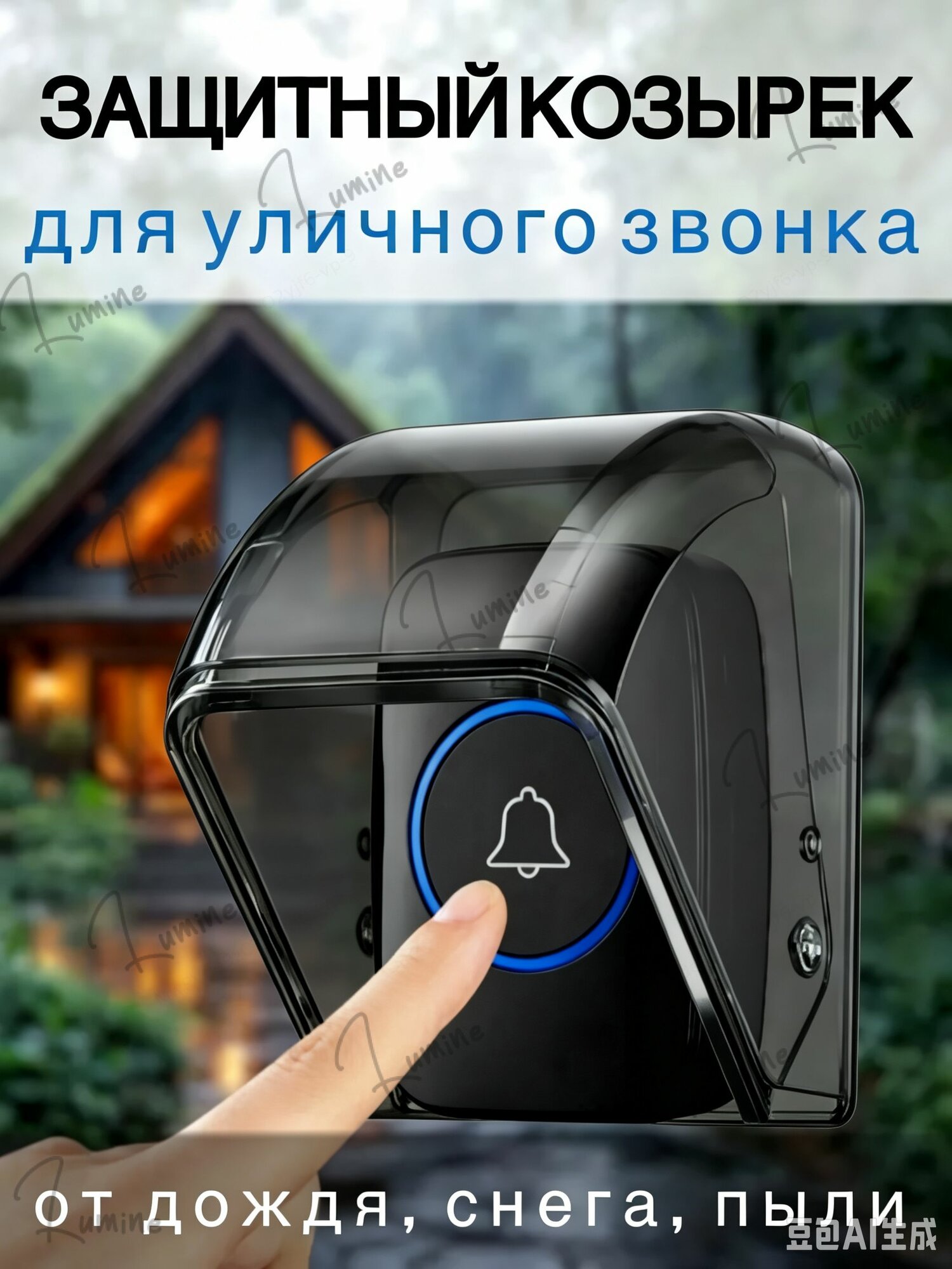 Козырек для кнопки звонка, домофона, кнопки выхода, подставка для пультов