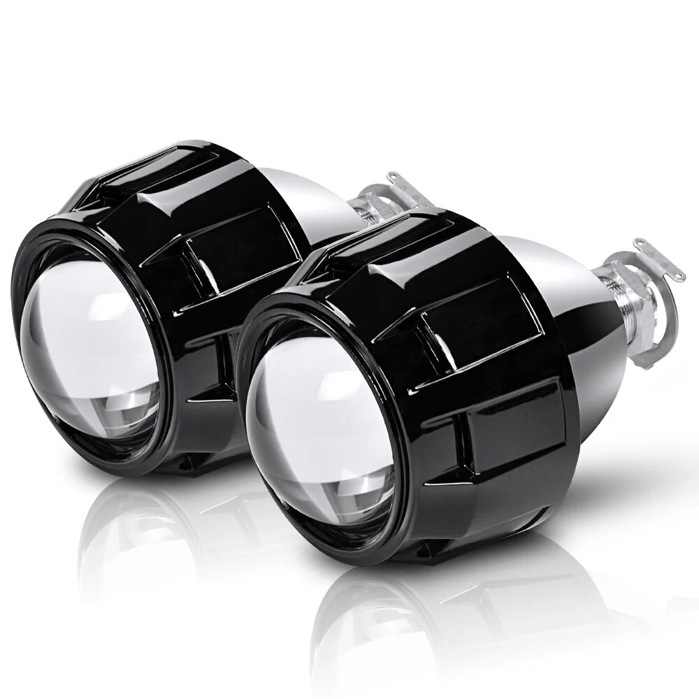 Автомобильные биксеноновые линзы проектора HID 2,5-дюймовые биксеноновые линзы для стайлинга фар с адаптером H4 H7 используют лампы H1 дальнего ближнего света