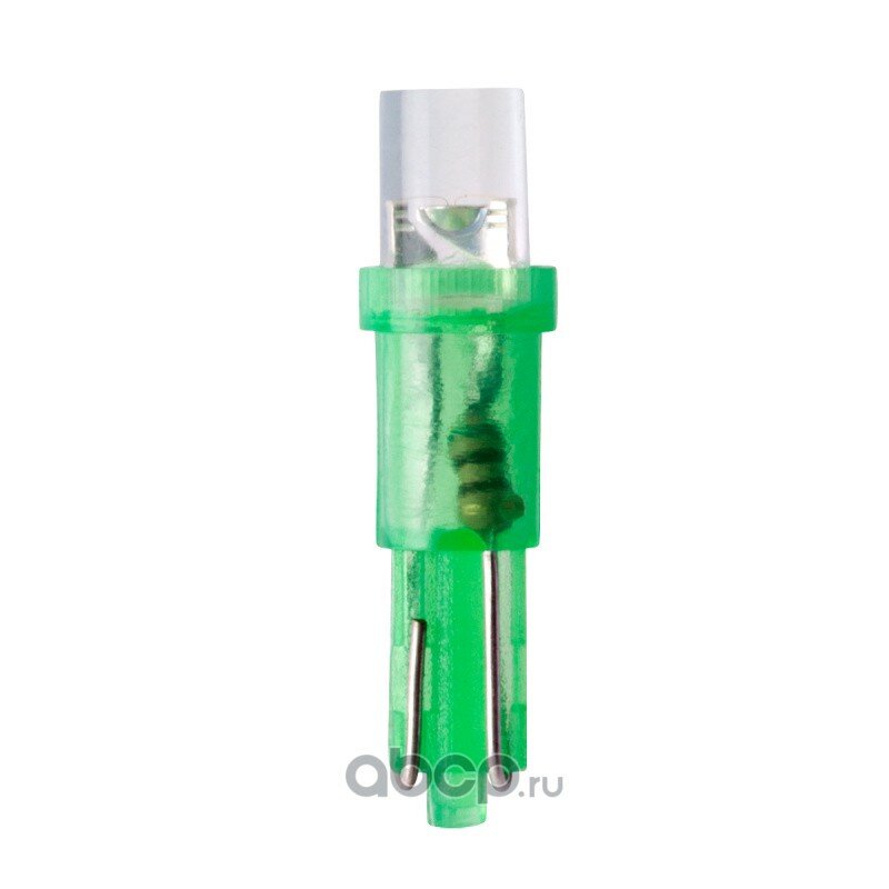 Лампа 12V W2x4.6d 1,2W бесцокольная, 1 диод LED GREEN (уп. 10 шт.) Маяк 12t5g