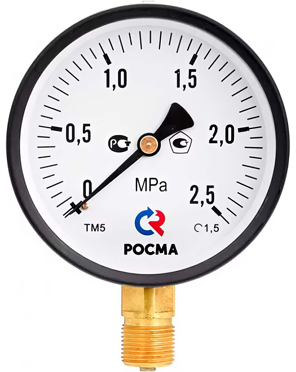 Общетехнический манометр росма ТМ-510Р.00 (0-1МПа) ДК100 G1/2, класс точности 1.5 D270-06629