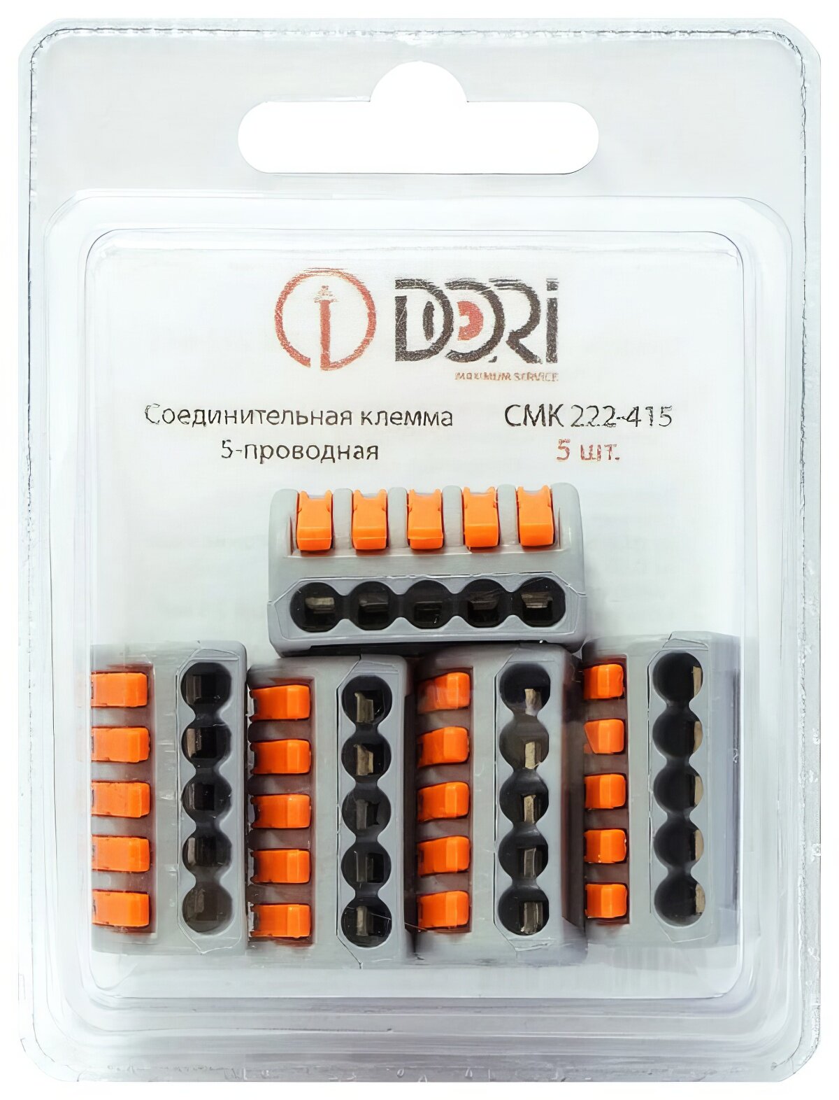 Соединительная 5-проводная клемма DORI СМК 222-415 (5 шт.) 46240