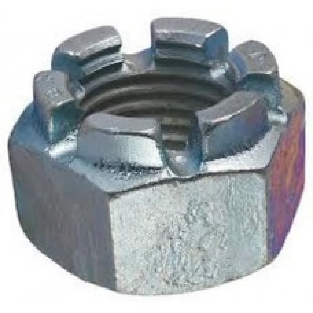 DIN 935 / ISO 7035 Гайка корончатая шестигранная 6кл M24 Цинк