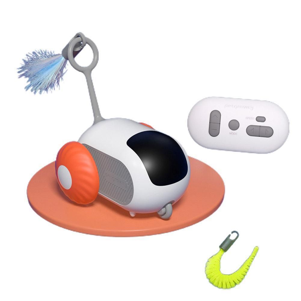 PetGravity Игрушка для кошек, с пультом управления, с USB-зарядкой, с оранжевым колесом