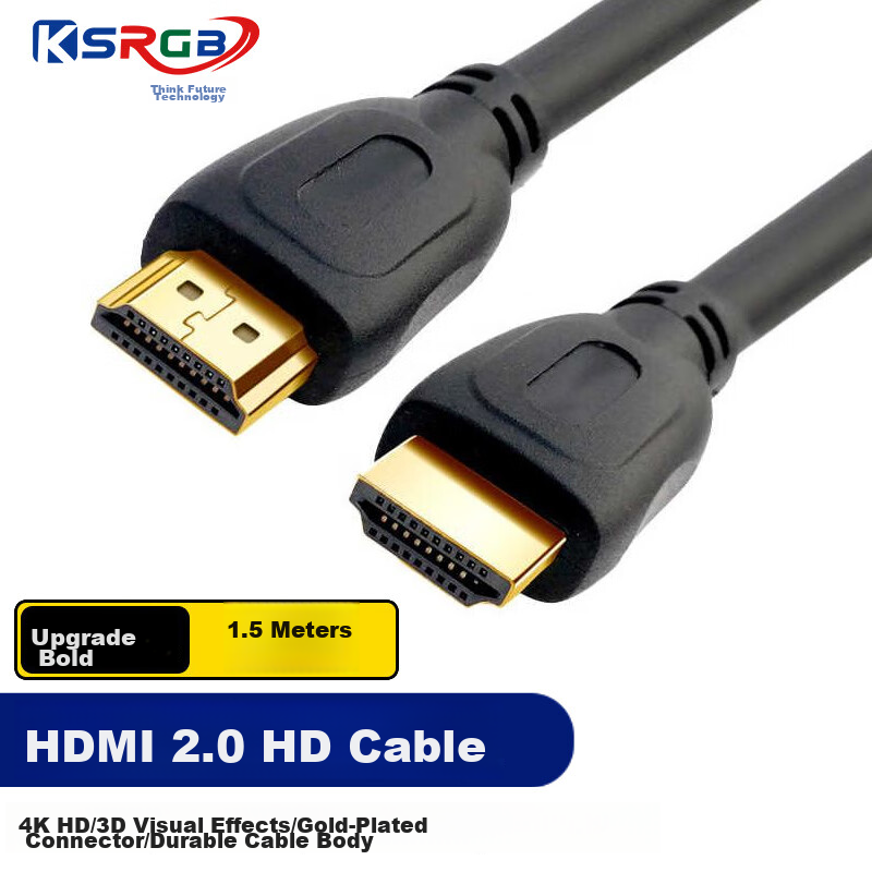 KSRGB HDMI 2.0 Кабель 4K 3D видео Высокое разрешение 1.5м для ноутбука ТВ-бокса Монитора Проектора Модель：HDMI 2.0