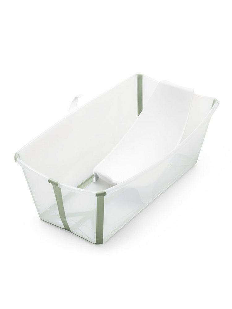 Ванночка с горкой Stokke Flexi Bath Bundle, Tub with Newborn Support Зеленый (Transparent Green) 531508