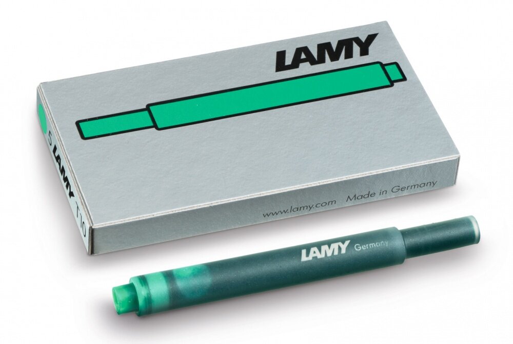 Картриджи для перьевой ручки Lamy T10, Зеленый, 5 шт.