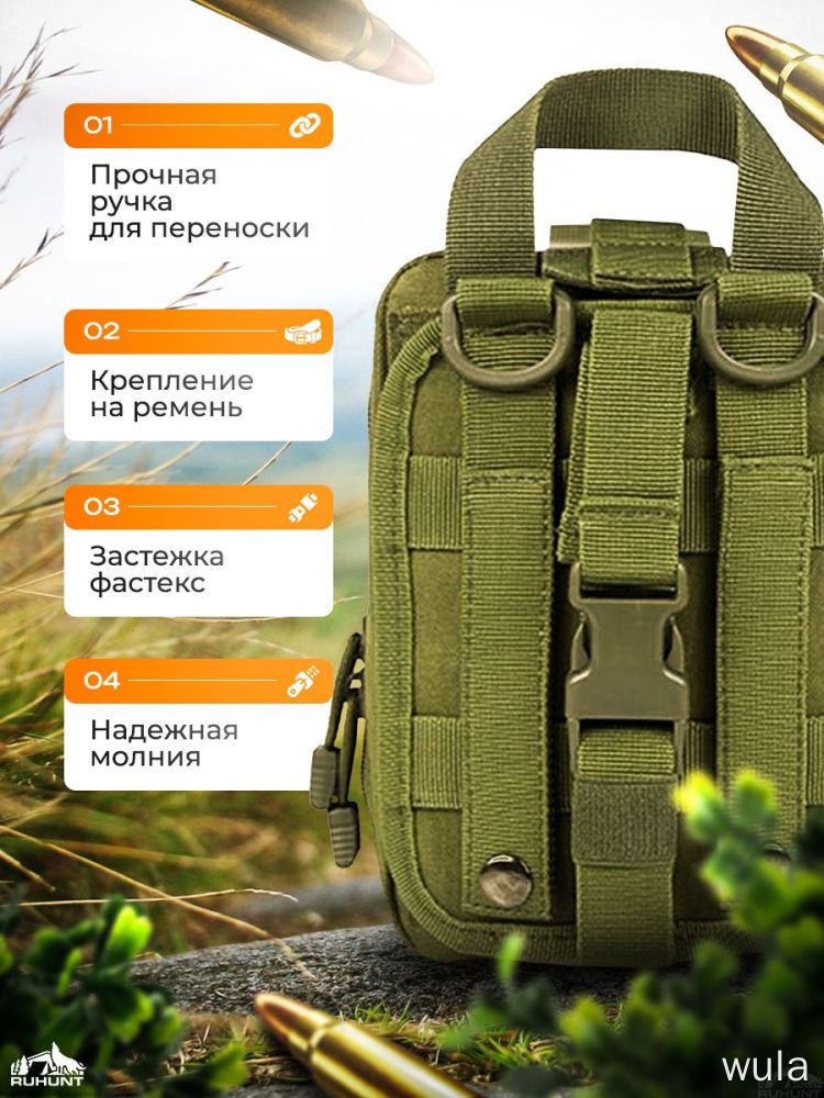 Тактическая аптечка с отрывной задней частью