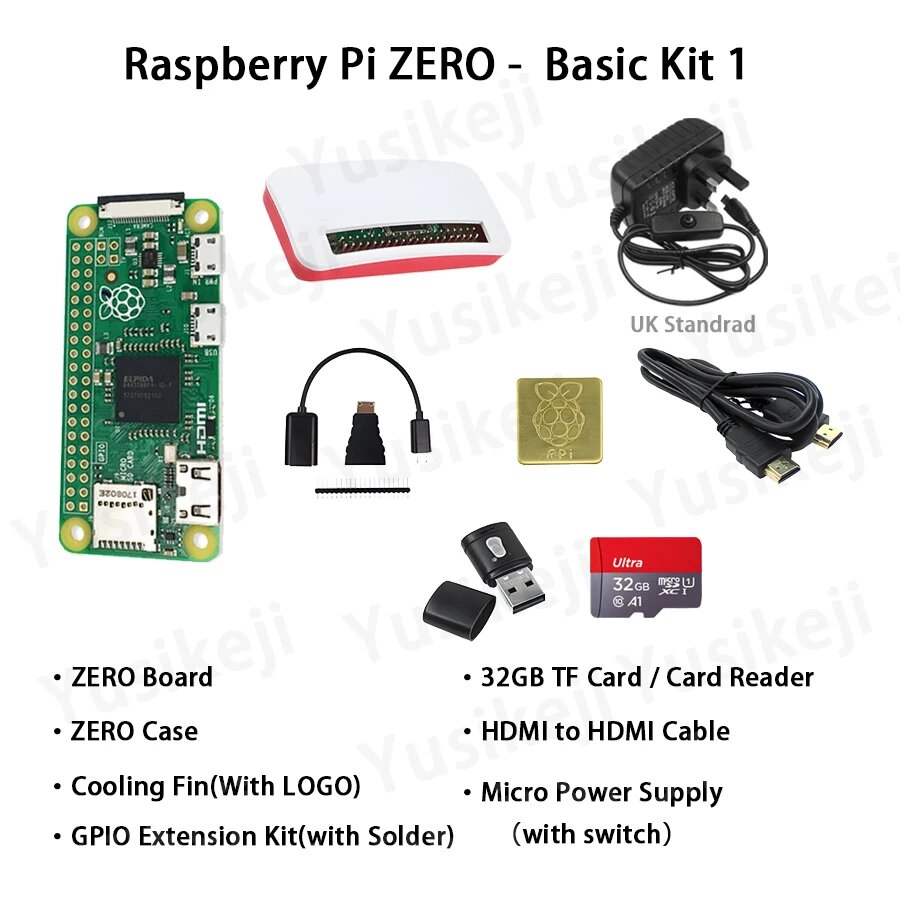 Raspberry Pi Zero Basic Kit 1, KIT 1 UK no Solder