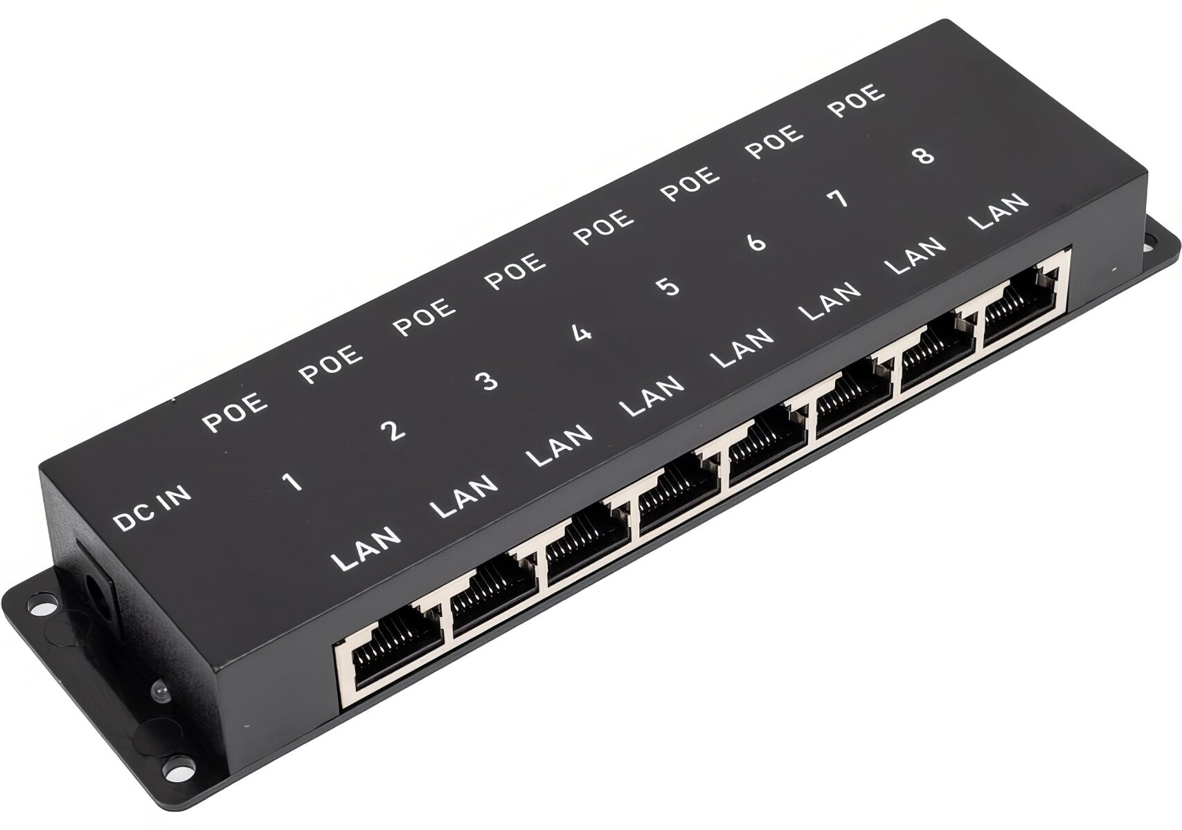 Пассивный PoE-инжектор OSNOVO Midspan-8/P Fast Ethernet на 8 портов. sct0947