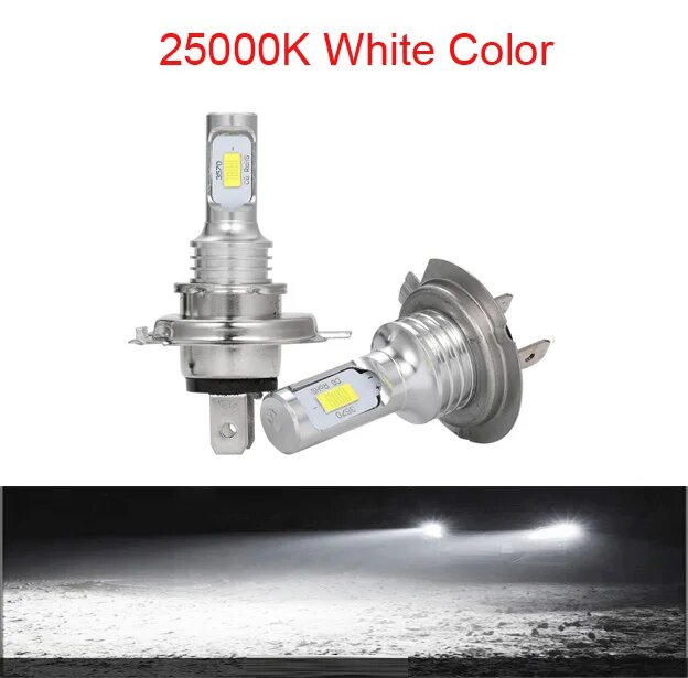 H7 LED Лампа 25000K Белый Цвет