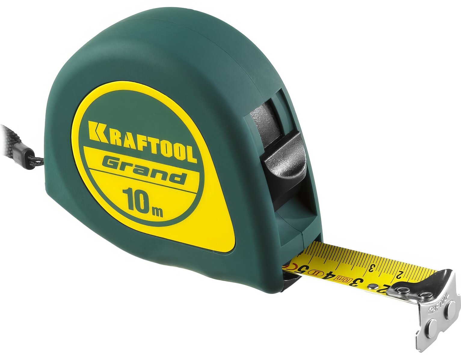 Рулетка KRAFTOOL Grand 10м/25мм, обрезиненный пластиковый корпус 34022-10-25
