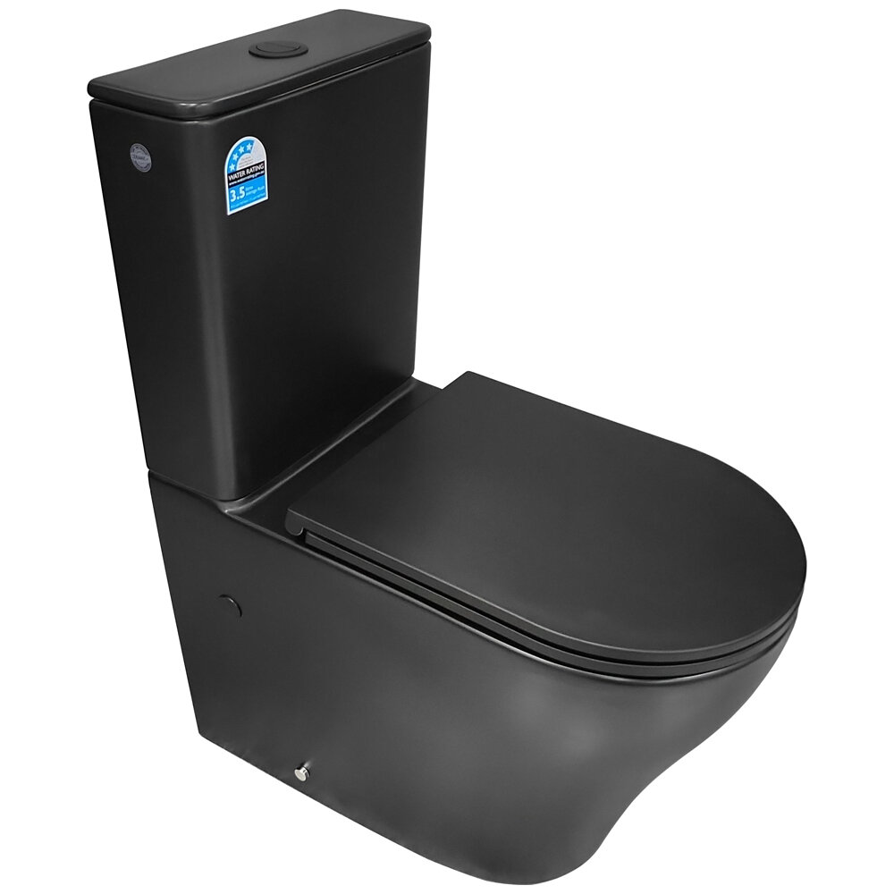 Унитаз Bloomix Black Barron 3.0 AD3091MBT/UF1 безободковый торнадо