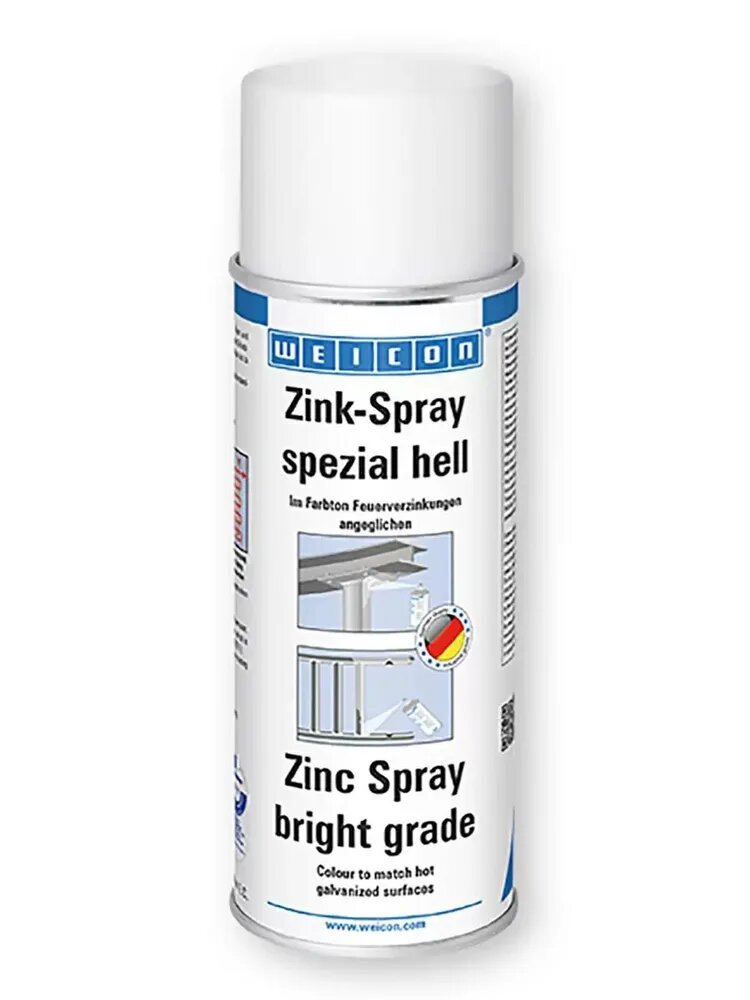 Защита от коррозии Weicon Zinc Spray bright grade, (400 мл)