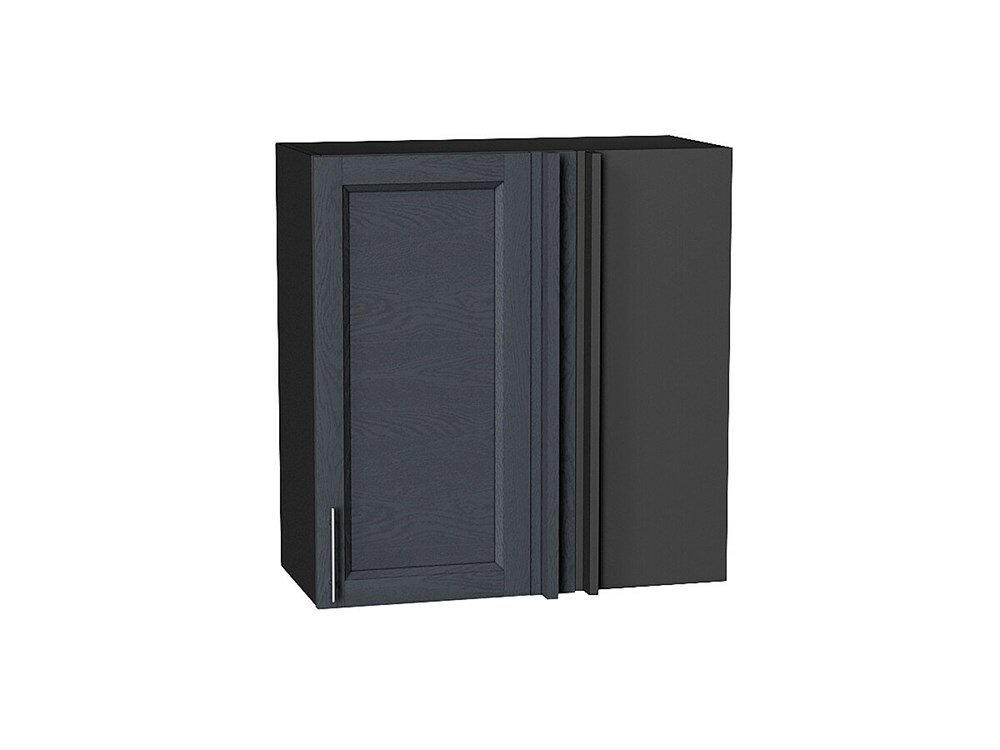 VVT Шкаф верхний прямой угловой Сканди Graphite, Graphite Softwood, 690 В*Ш*Г 716*690*345, фасад МДФ Graphite Softwood, корпус Graphite Graphite Softwood