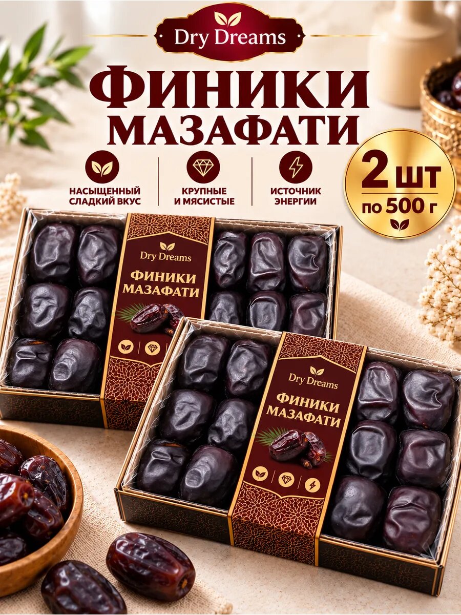 Финики Мазафати иранские 2 шт по 500 г