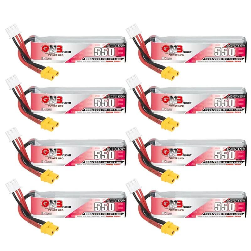 Аккумулятор GNB HV 7.6V 550mAh 100C/200C Lipo Battery 2S Battery