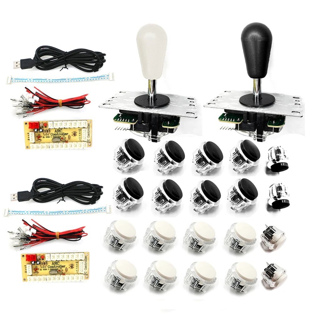 Игровой набор Sanwa Arcade Game Kit, White Black